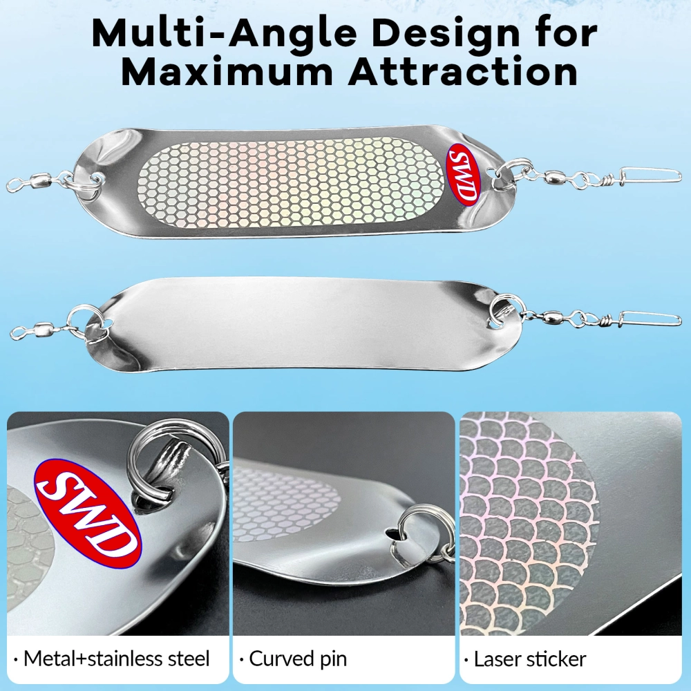 Fishing Dodger Flashers Trolling Flasher Lures Skateboard Fishing Gear