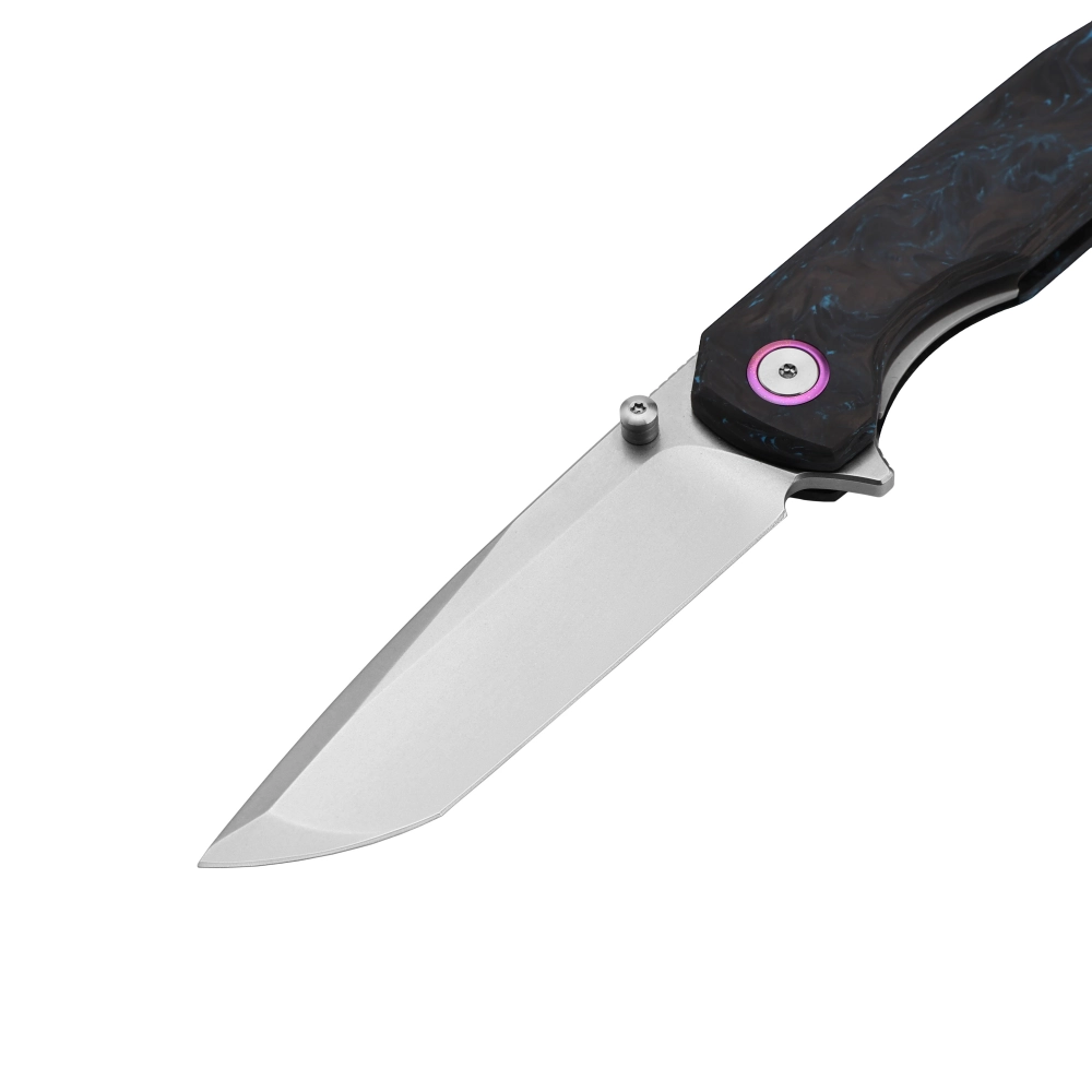 Reawaker Folding Pocket Knife, 3.43" VG-10 Steel Blade Carbon Fiber ...