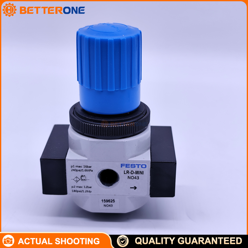 Festo LR-1/4-D-MINI Pressure Regulator (159625), G1/4, 1–16 bar, 0.5–12 ...