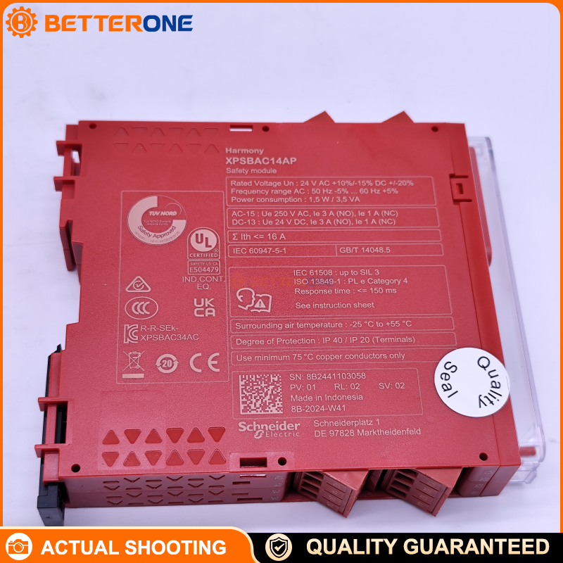 XPSBAC14AP | Harmony XPS Safety Relay | 24VAC/DC | 4NO+1NC | E-Stop ...