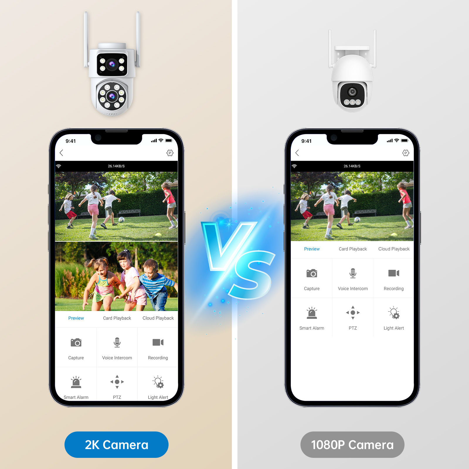 Dual-Lens 2K HD Camera