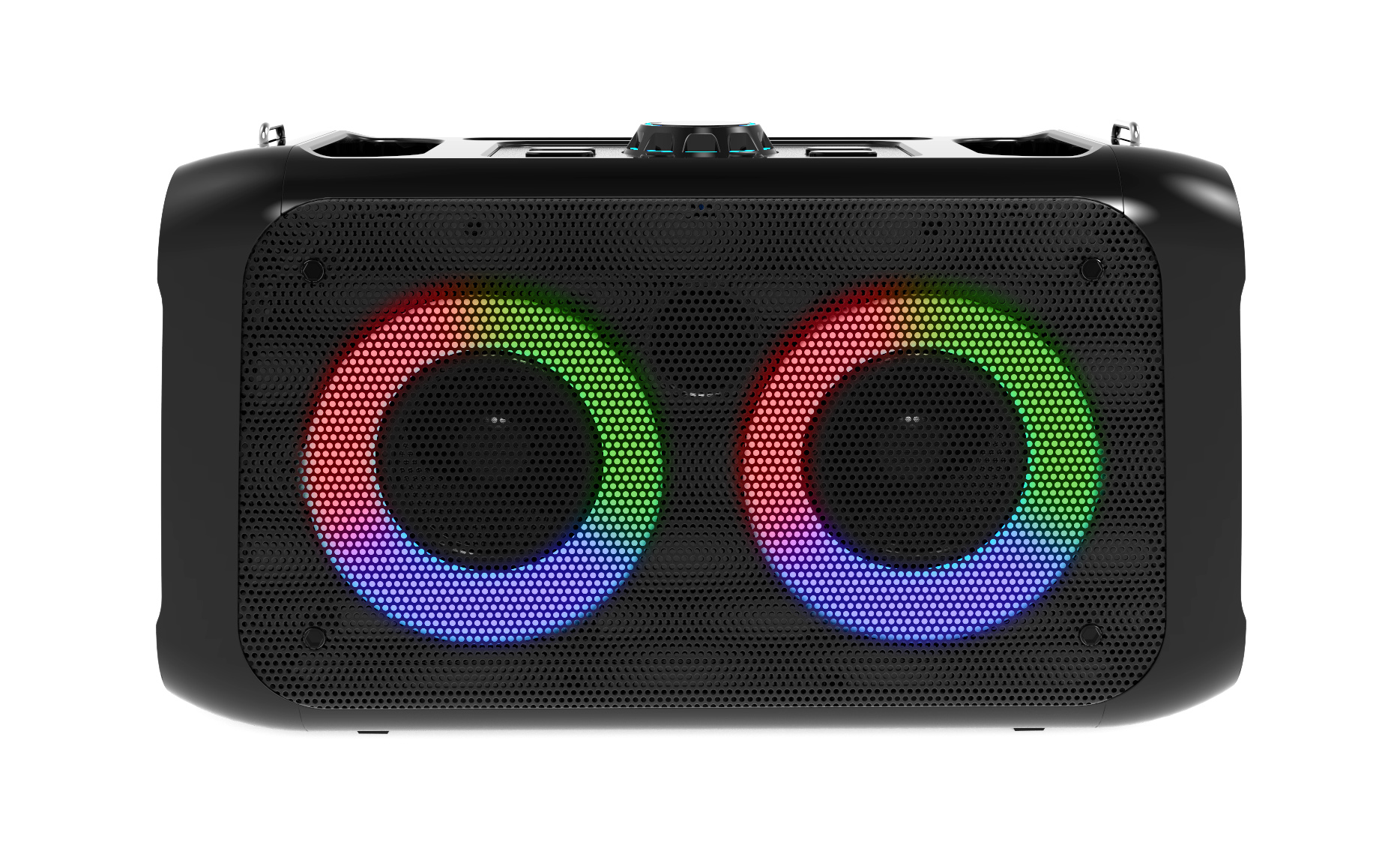 3000mAh Hi-fi speakers Bluetooth LED colorful AUX USB FM MIC Bt RGB 10W ...
