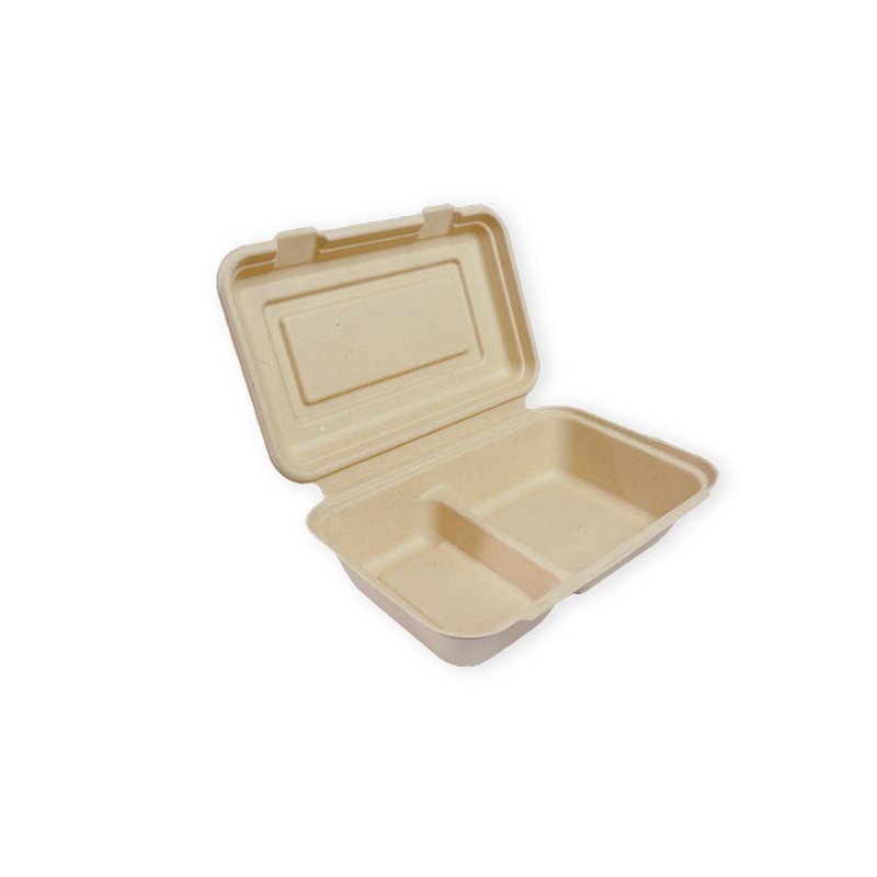 8″ Bamboo Fiber Clamshell Box