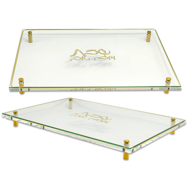 Classic Lucite Challah Board - Shabbat Challah Tray