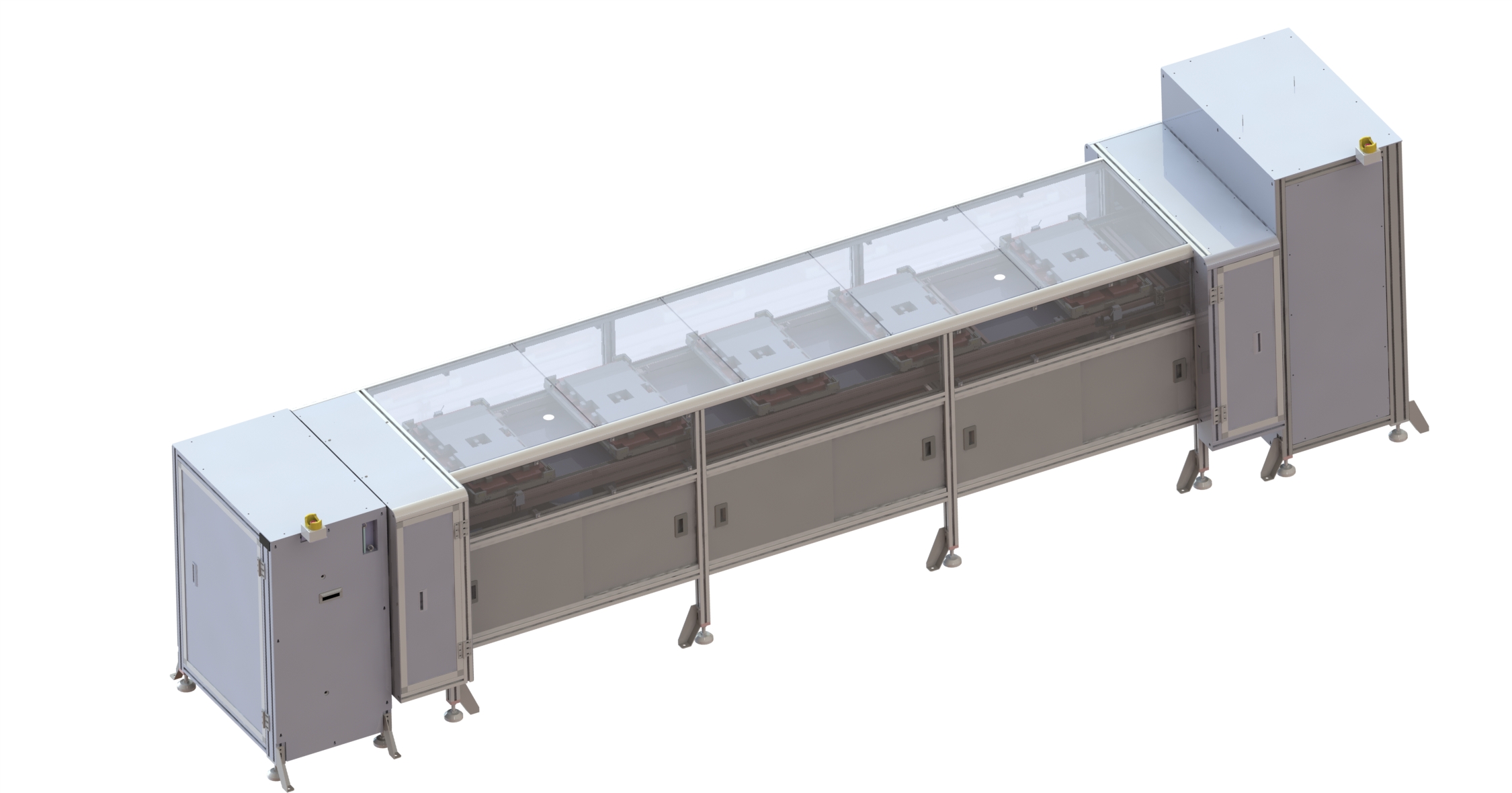 Square aluminum shell battery assembly section cell conveyor line