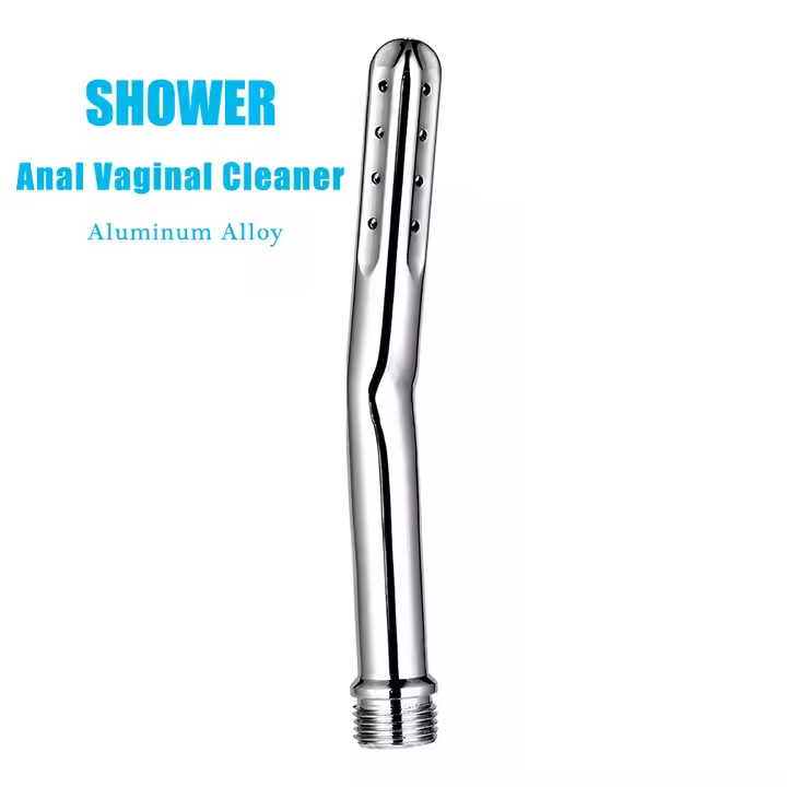Aluminum Alloy Bend Pipe Anal Vaginal Cleaner Porous Water Spray Shower ...