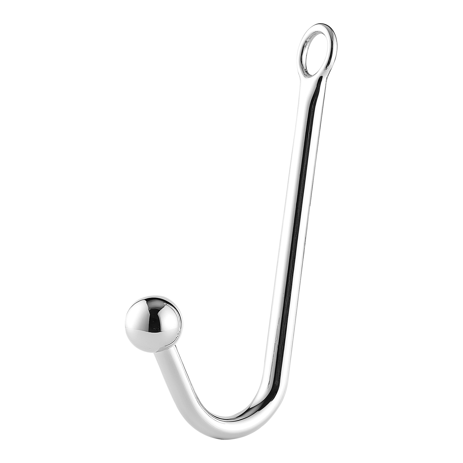 Single Curved Stainless Steel Anal Hook Butt Plug Women's Bondage Gear ...