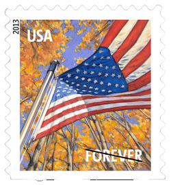 2013 Flag For All Seasons Rolls Forever First Class Postage Stamps