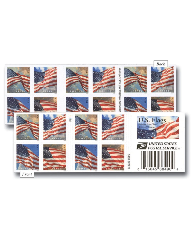 2024 US Flags Forever First Class Postage Stamps