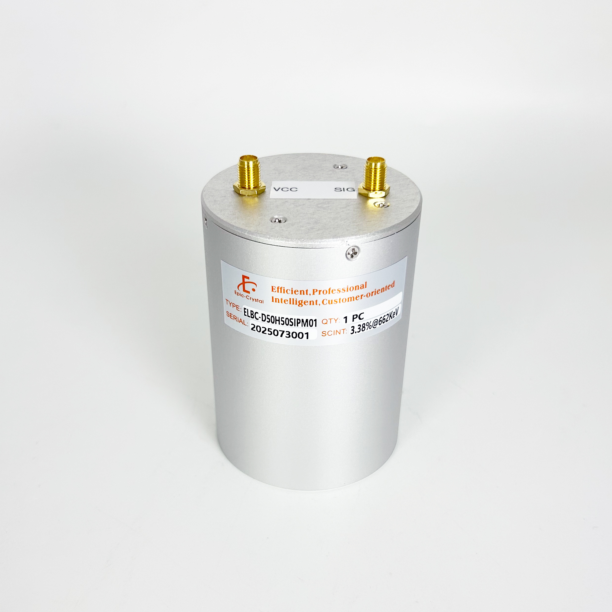 SiPM Energy Spectrum Detector；ELBC-D50H50SIPM01，2"X2"；50x50mm；LaBr3