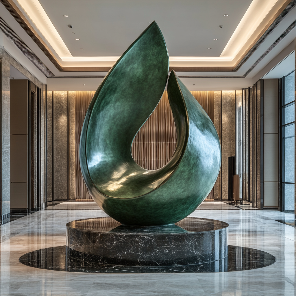 Bronze abstract sculpture