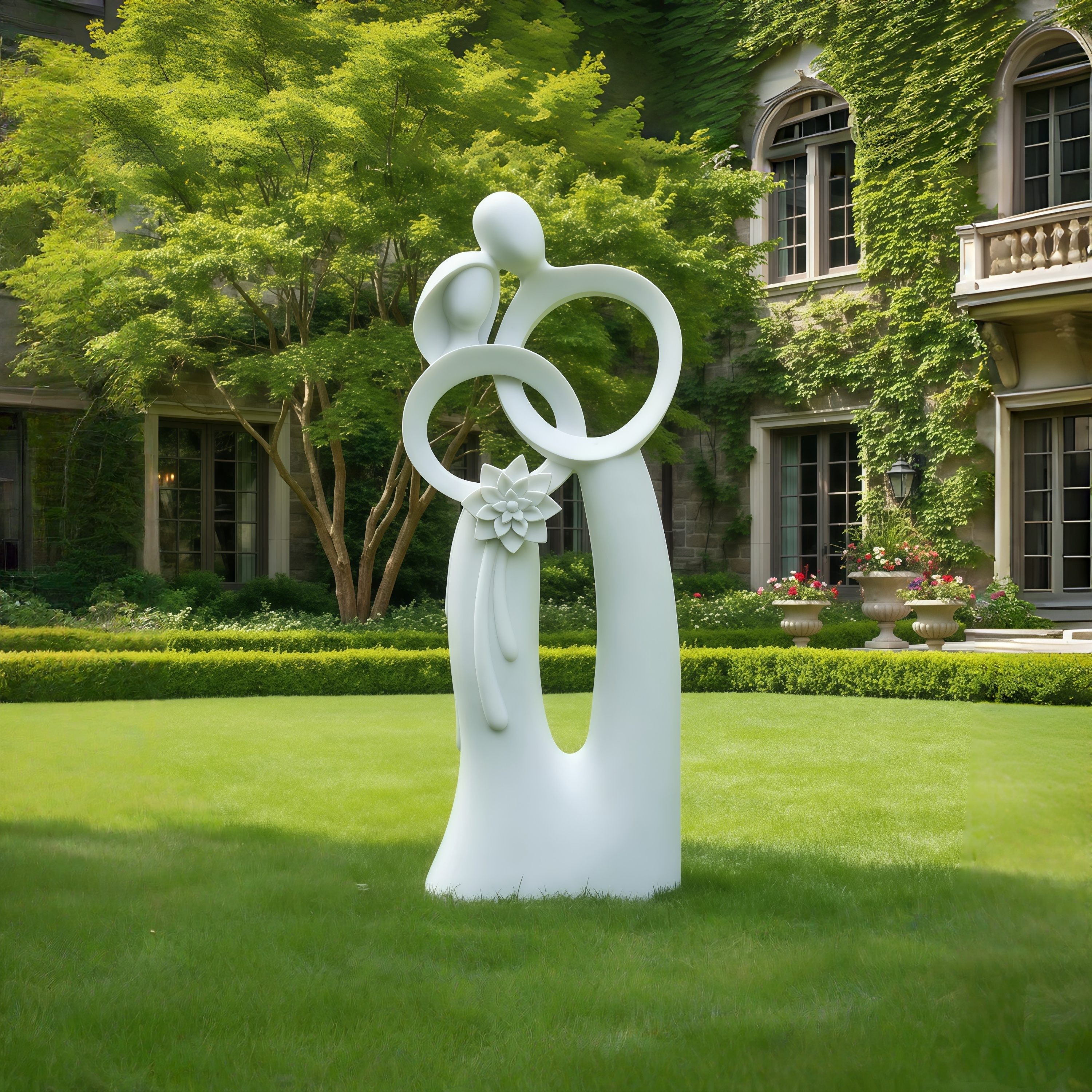 PREMIUM Romantic Love Abstract Marble Statue Modern Art Sculpture