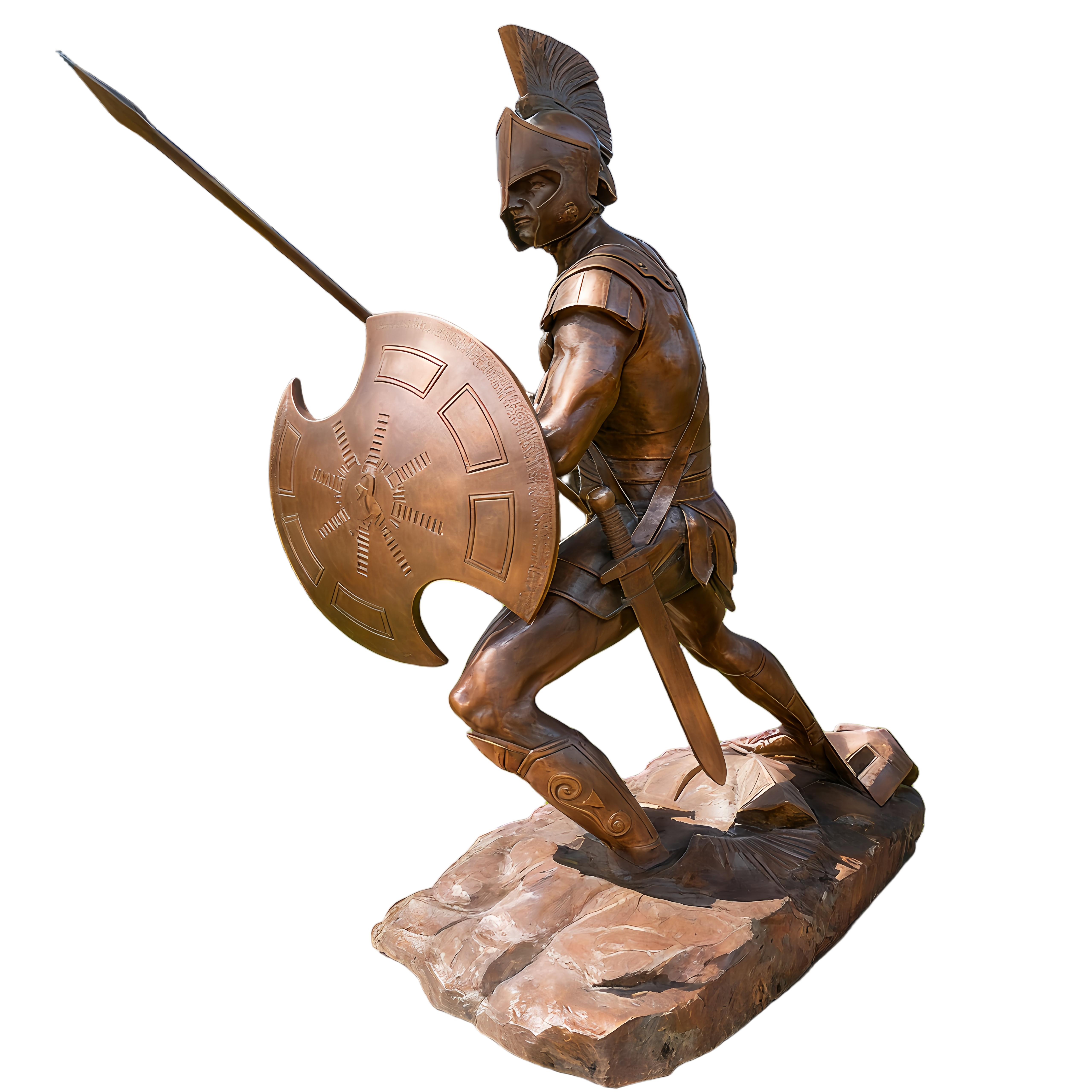 PREMIUM Bronze Spartan Warrior Statue Outdoor Figure Sculpture Garden ...