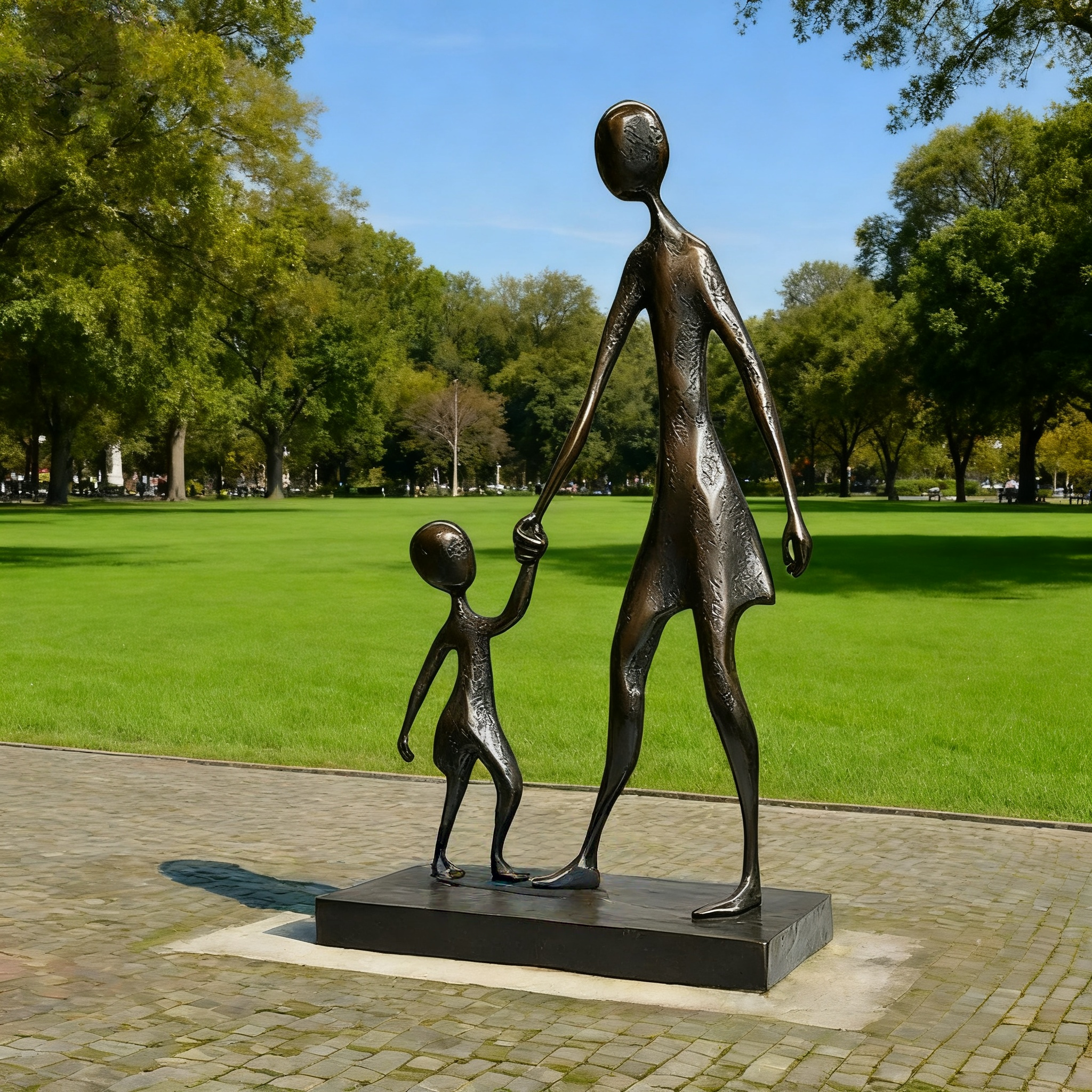 PREMIUM Life Size Abstract Cute Child Sculpture Bronze Modern Figure Statue