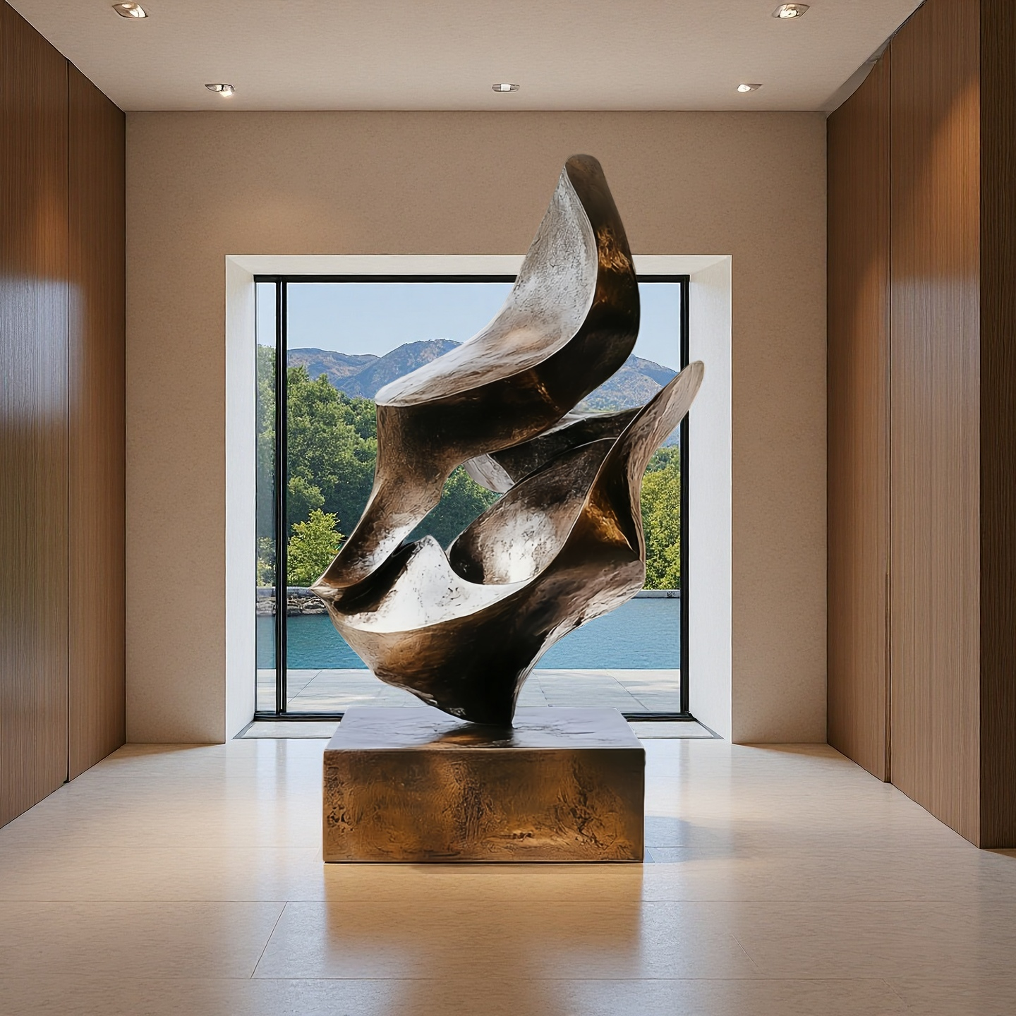 PREMIUM Bronze Abstract Statues Metal Art Sculpture for Luxury Decoration