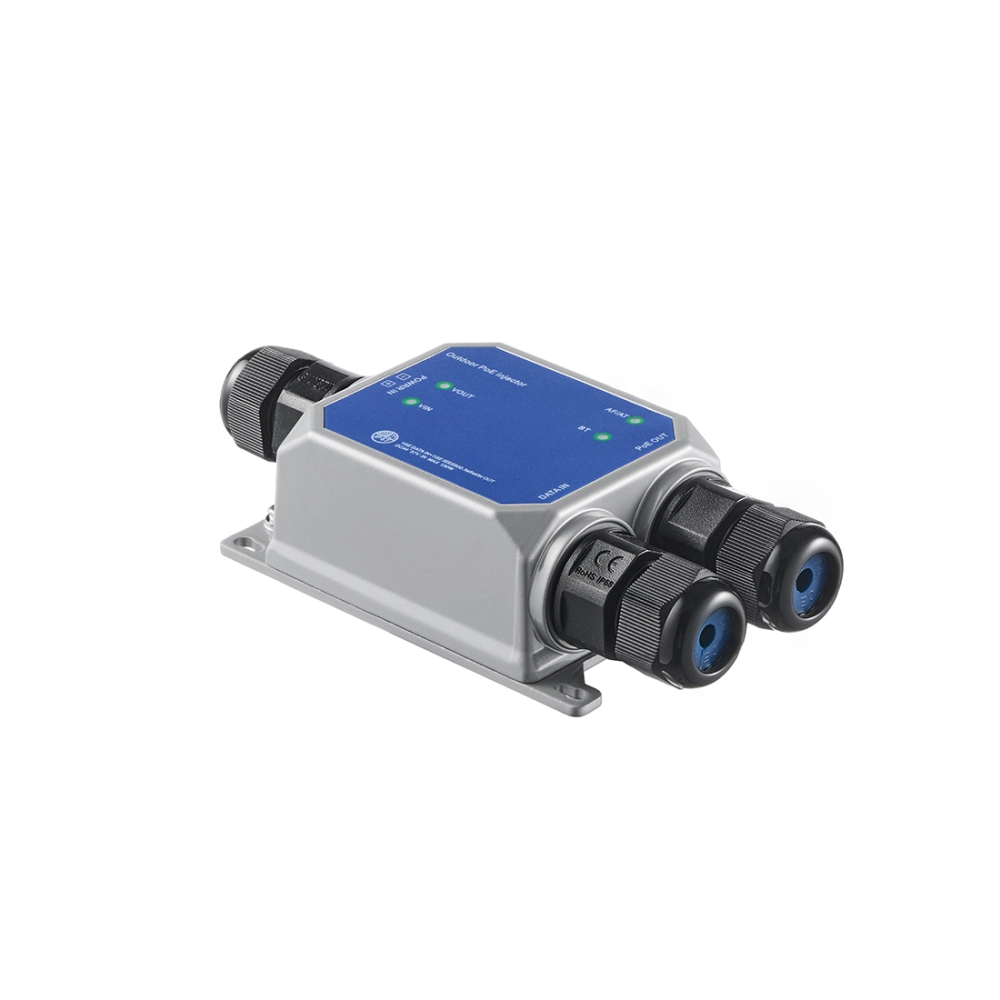 IP67 Outdoor 10 Gigabit PoE Injector - 10/100M/1G/2.5G/10Gbps, DC48-57V Input (Max 120W), IEEE ...