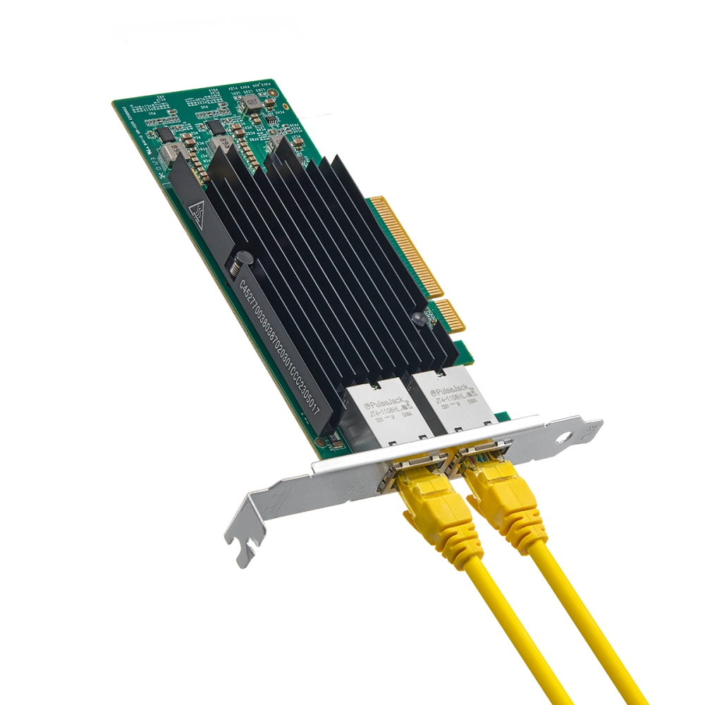 2-Port 10Gbps PCIe Ethernet Adapter - Intel X540 Chipset, RJ45 NIC (10G ...
