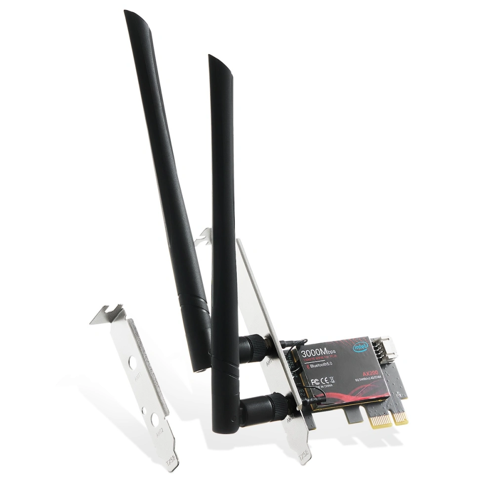 WiFi6 Card AX3000 PCIe WiFi Network Adapter, Intel AX200 Chip Bluetooth ...