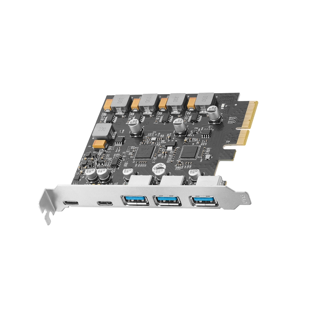 PCIE to USB 3.1 Gen 2 Expansion Card, 5 Port 10Gbps 3X USB Type-A and ...