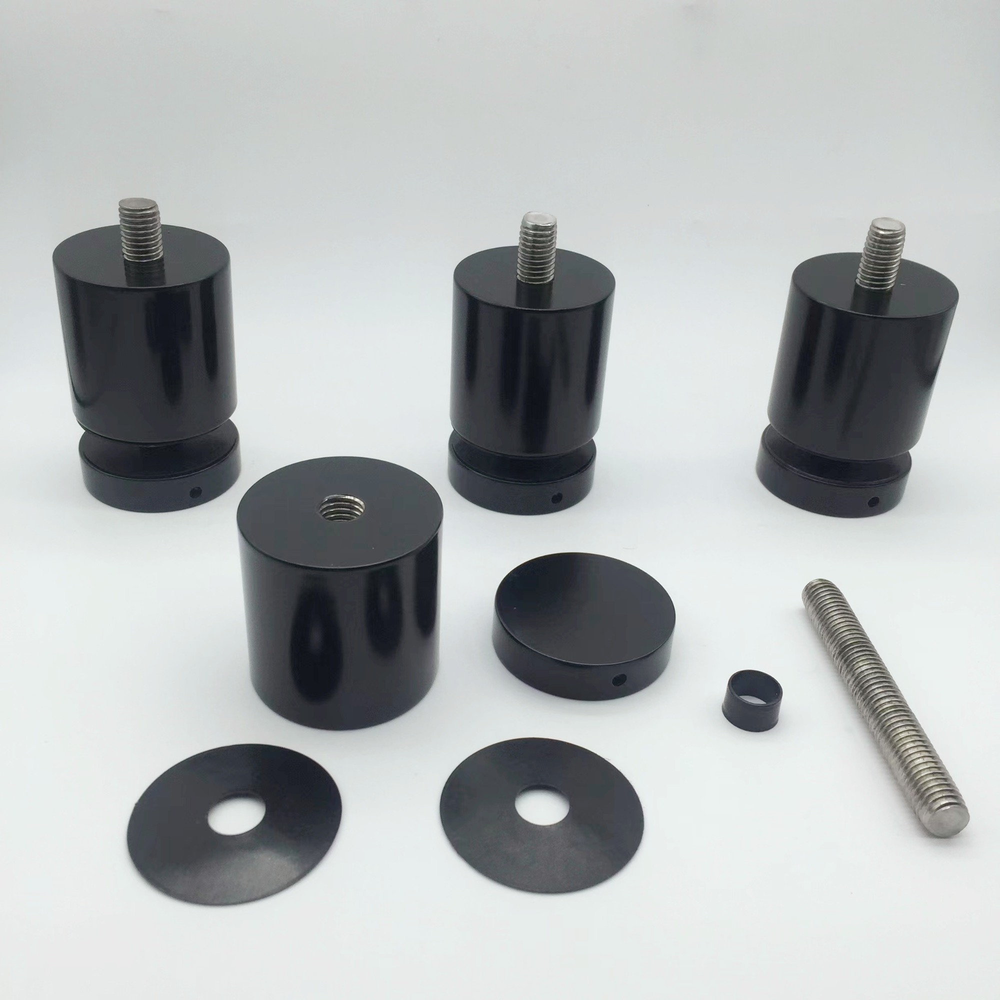 Matte Black Glass Rail Standoff for Stair and Balcony Railig Systems