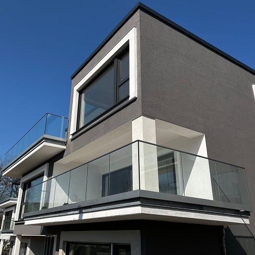 Aluminum U Channel Glass Railing Systems Frameless Glass Guardrails