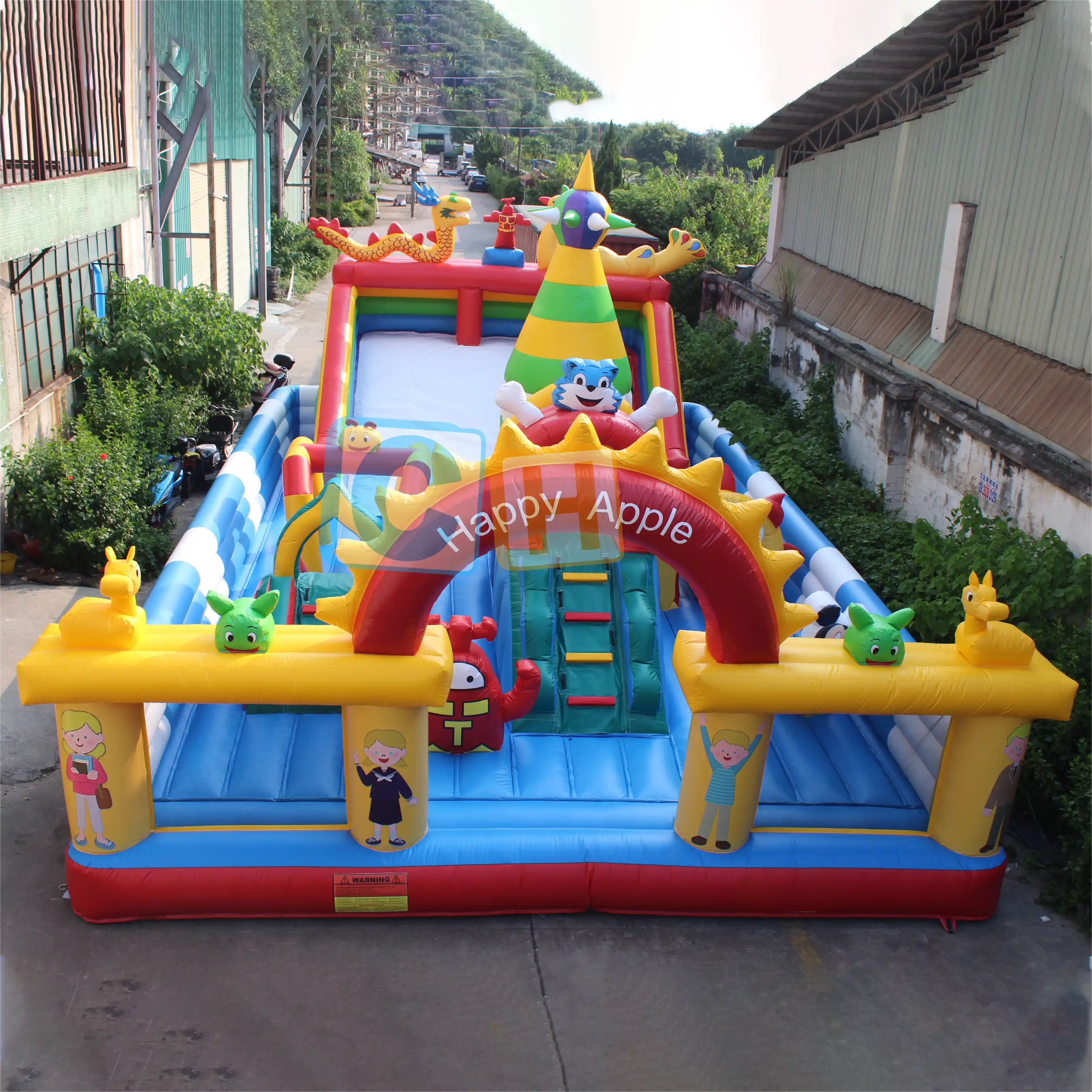 Commercial obstacle course inflatable playgrounds