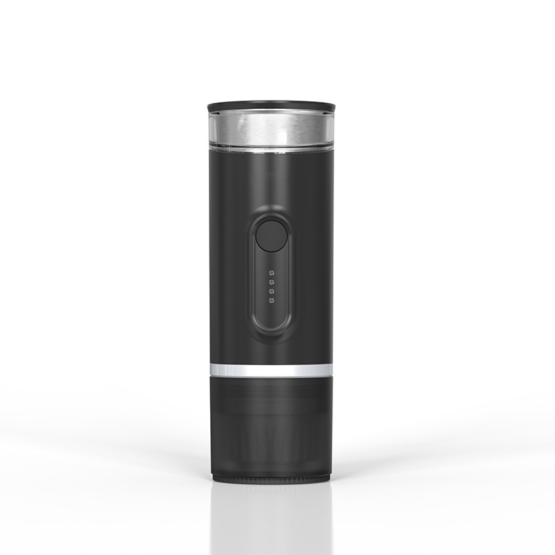 Portable self heating capsule coffee machine, handheld 2-in-1