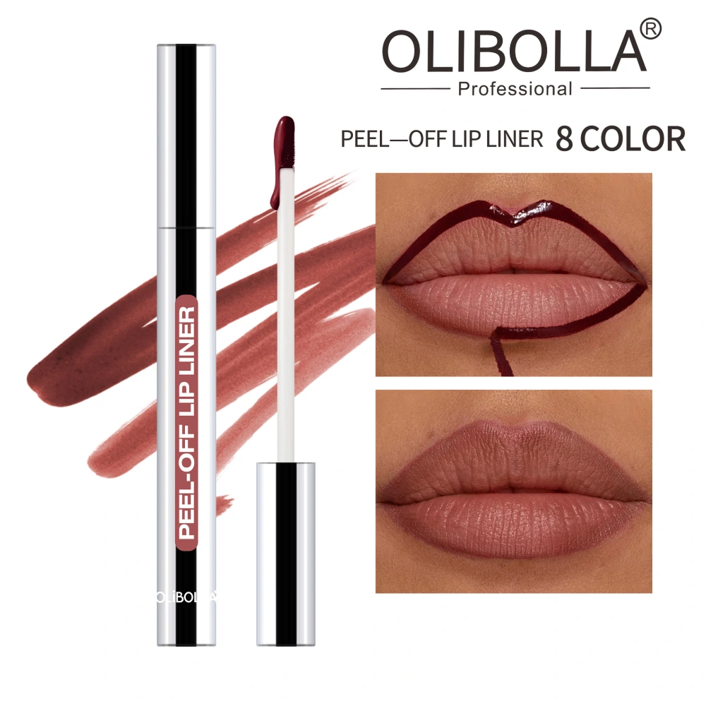 Matte peel-off lip gloss, tinted lip liner