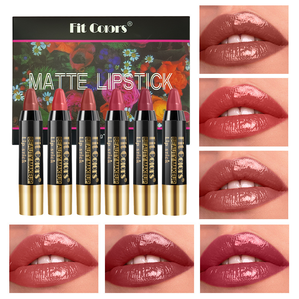 MissLara CmaaDu Fit Colors 6-Piece Moisturizing Crayon Lipstick Set ...