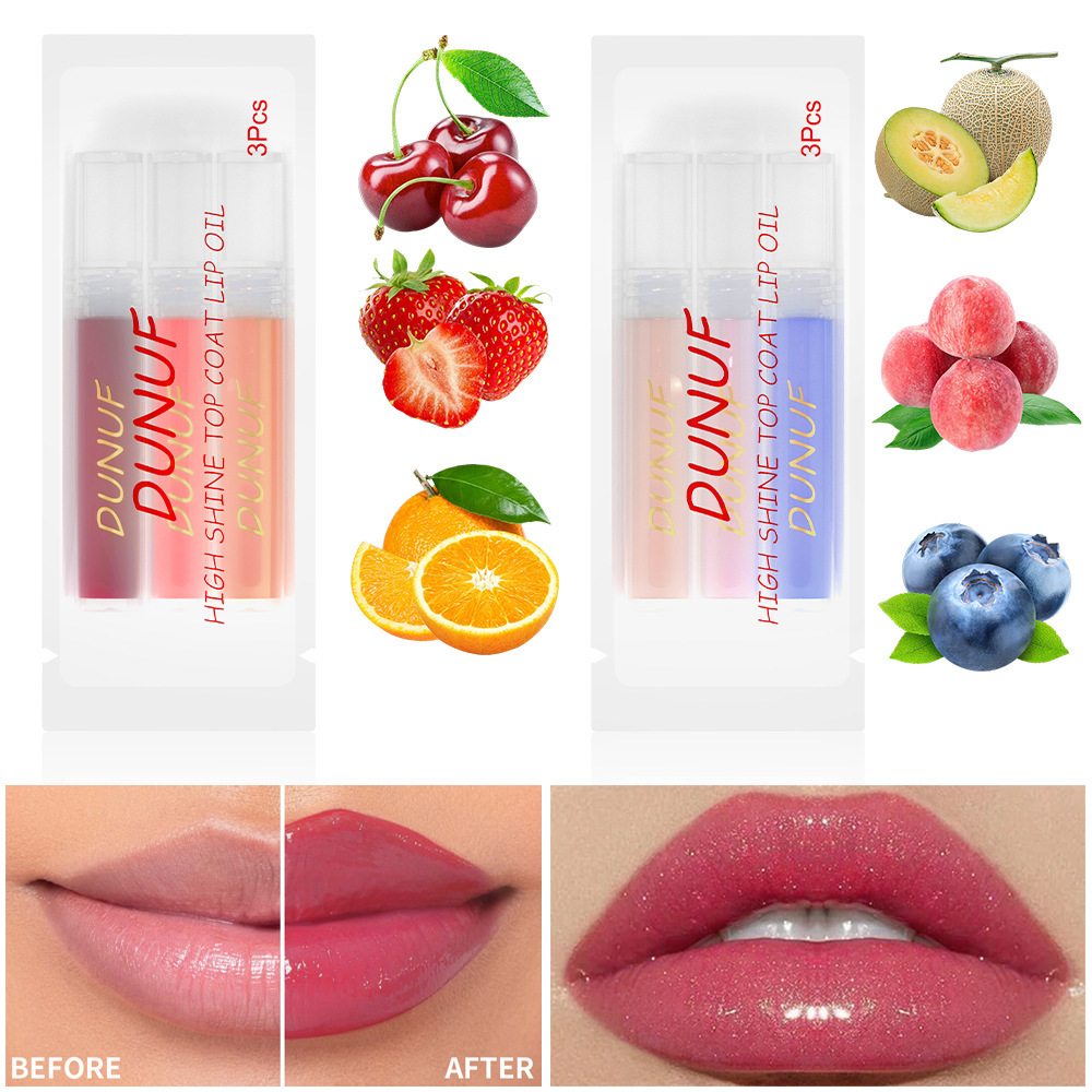 MissLara CmaaDu DUNUF Fruit-Flavored Color-Changing Lip Oil Set (3 ...