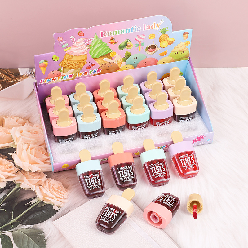 Ice cream flavored lip gloss that doesn't fade or stain cups, ice cream ...