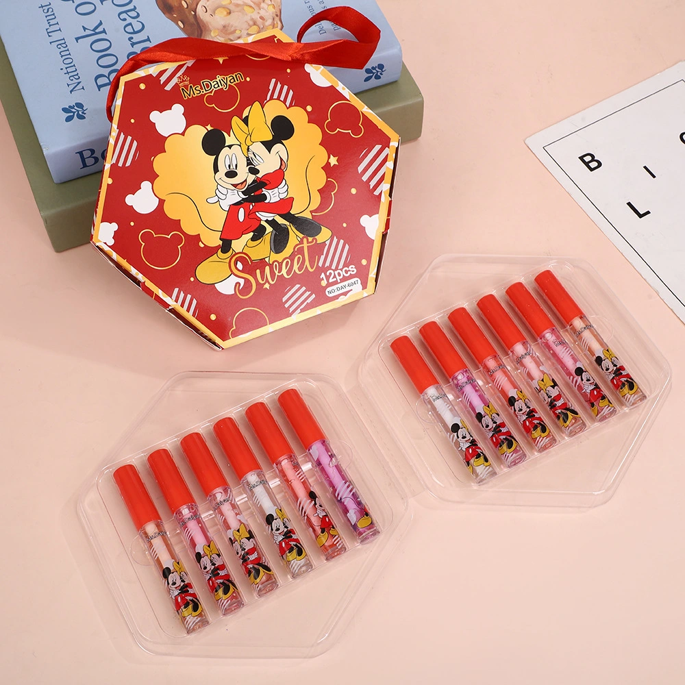 Cute cartoon lip gloss set, moisturizing and hydrating lip oil with ...