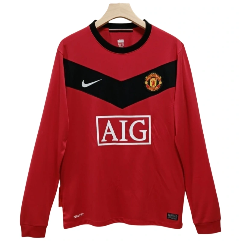 2009-10 Manchester United Retro Jersey Home Shirt Long sleeve