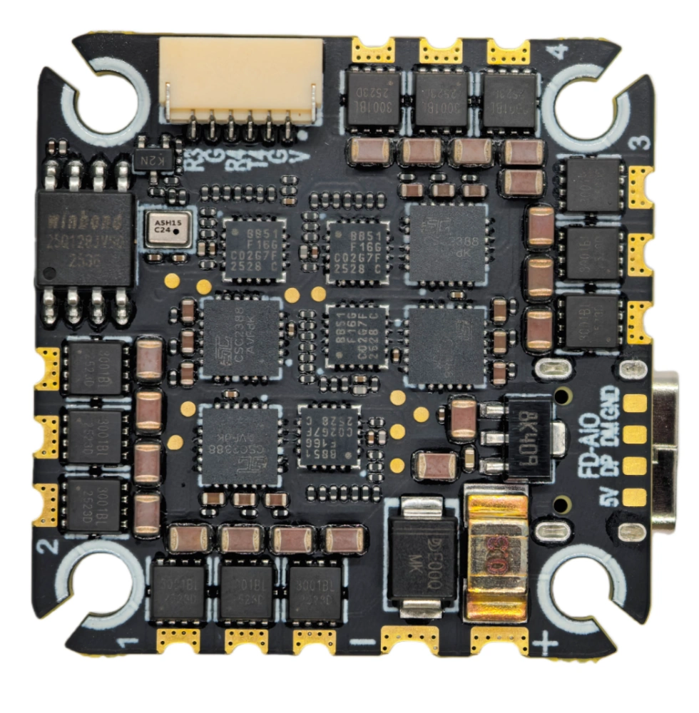 F405 AIO Flight Controller STM32F405 AIO-ICM-42688 Pro 45A ESC 25.5x25 ...