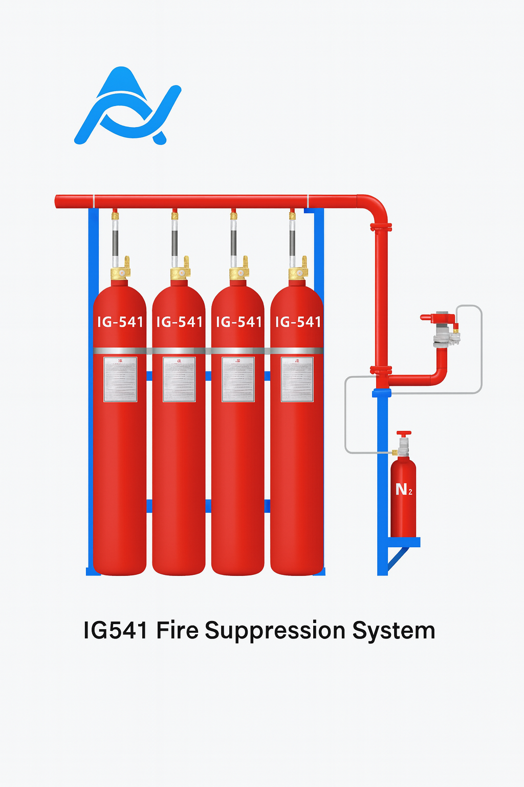 150MPA FM approved IG-541 Automatic Fire Extinguishing System