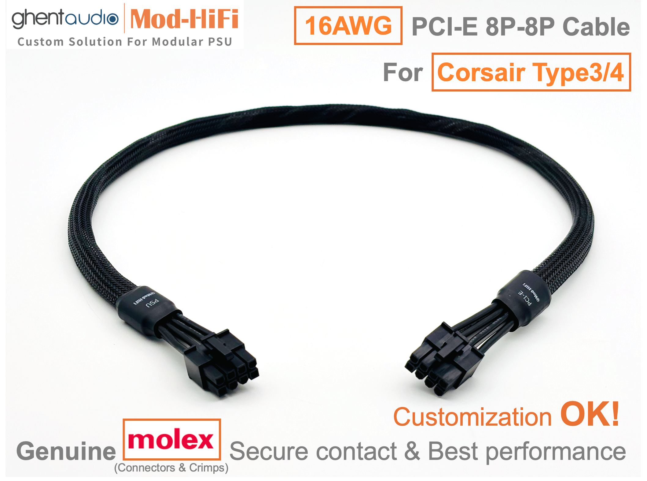 PCI-E GPU 8P Cable for Corsair Type4: e.g. AX1000 | HX1200 | HX1500i ...