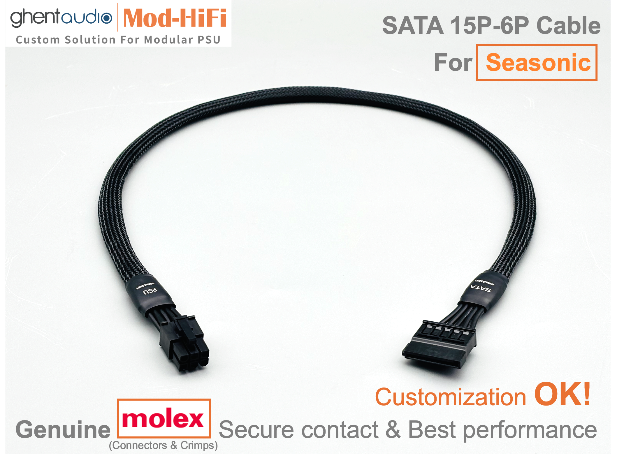 SATA 15P Cable for Seasonic VERTEX Gold Series