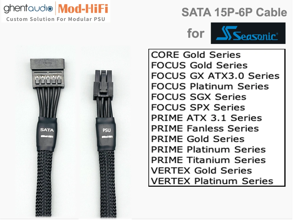 SATA 15P Cable for Seasonic VERTEX Gold Series