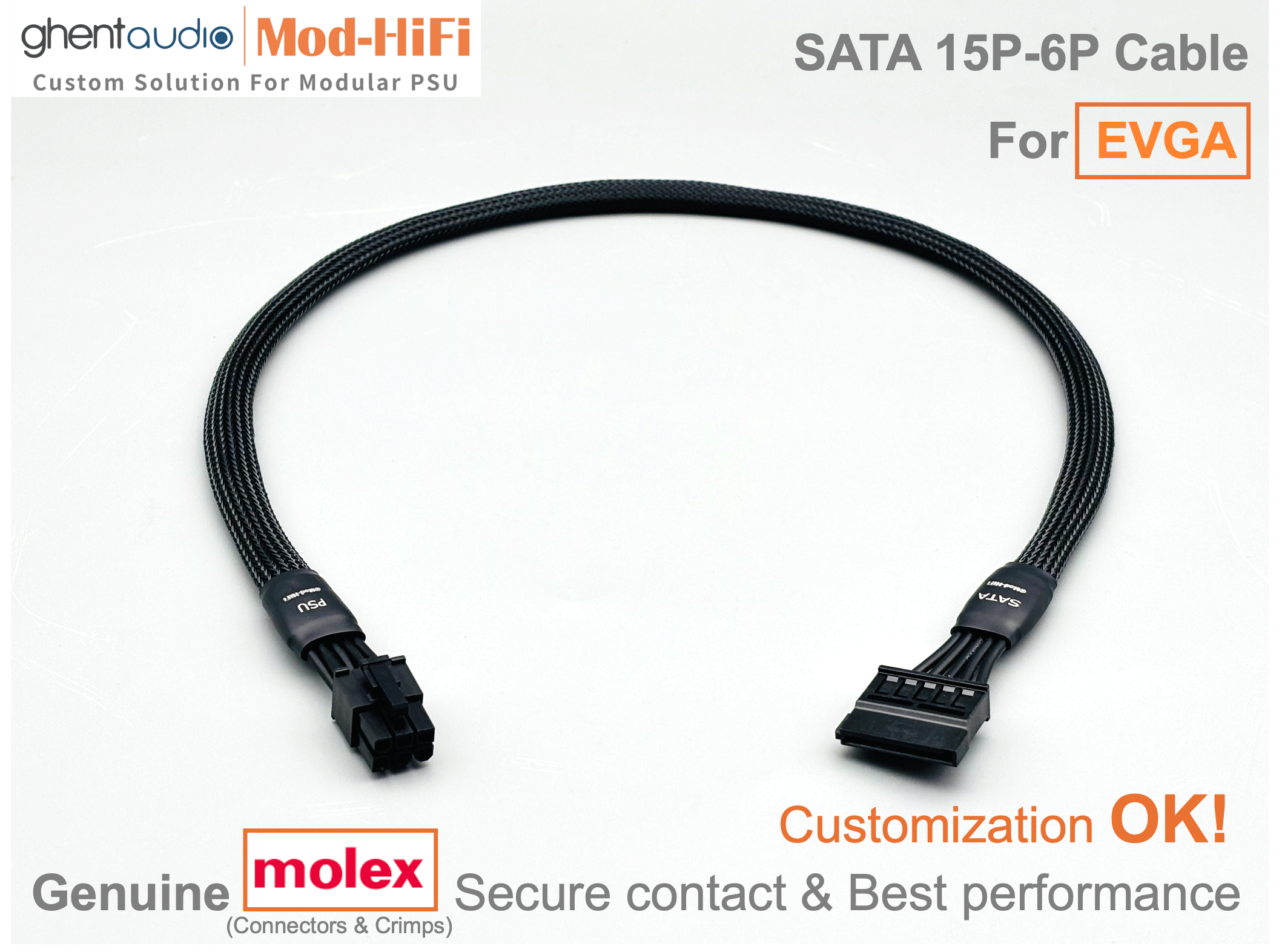 SATA 15P Cable for EVGA SuperNOVA P6 Series