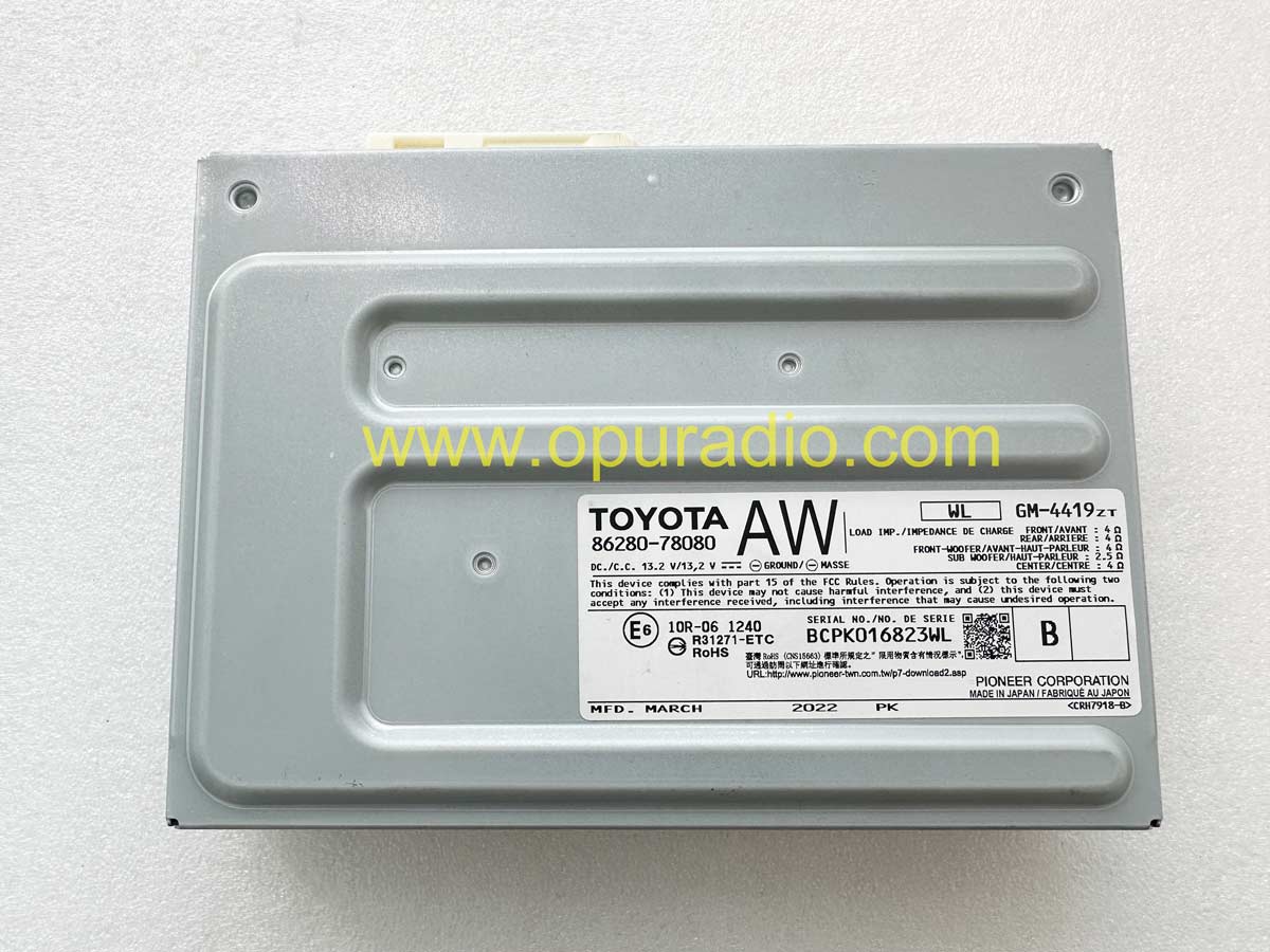 2022-2025 Lexus NX250 NX350 NX450H Amplifier TOYOTA 86280-78080 AMP ES350