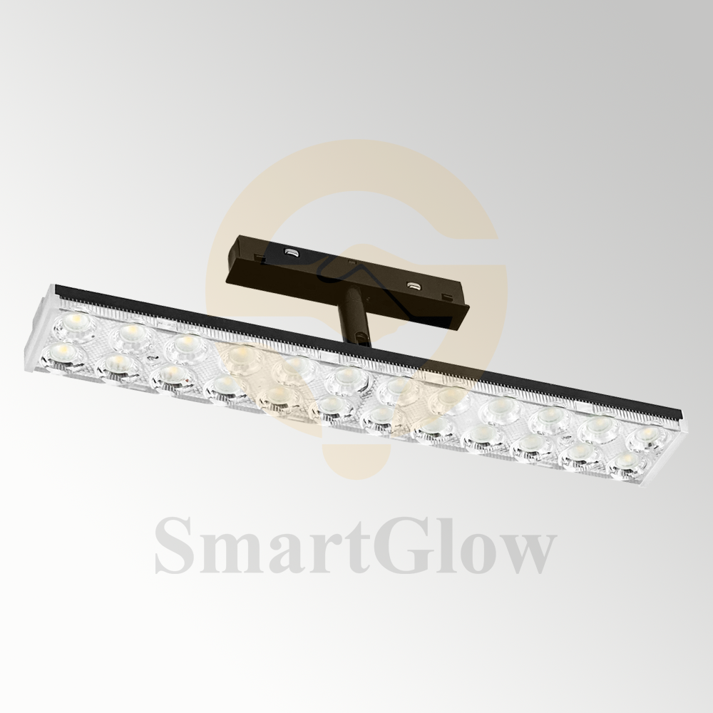 White Dimmable Track LED Light Magnetic Adjustable Grille Light Fixture