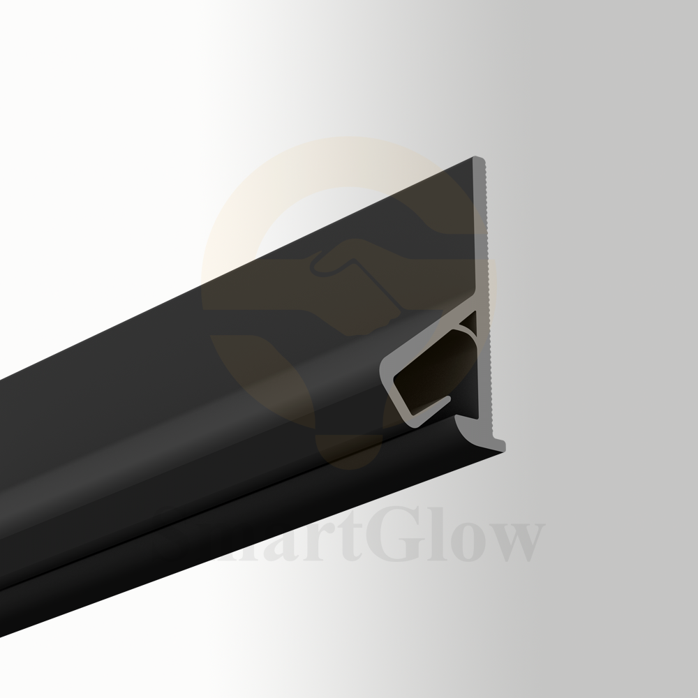 Stretch PVC Fabric Wall Track System Recessed Ceiling Aluminum Profile