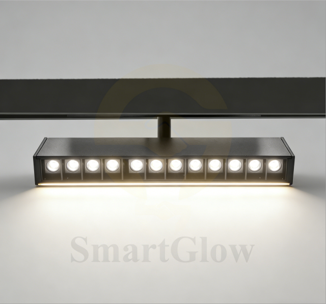 48V 20mm Commercial COB Aluminum Smart Magnetic Track Adjusting Grile Light