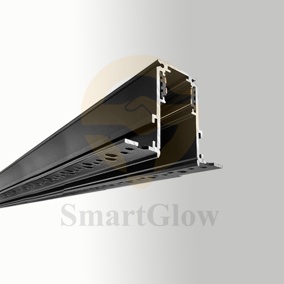 Black/White 48V Recessed Smart Magnetic Track Rail System