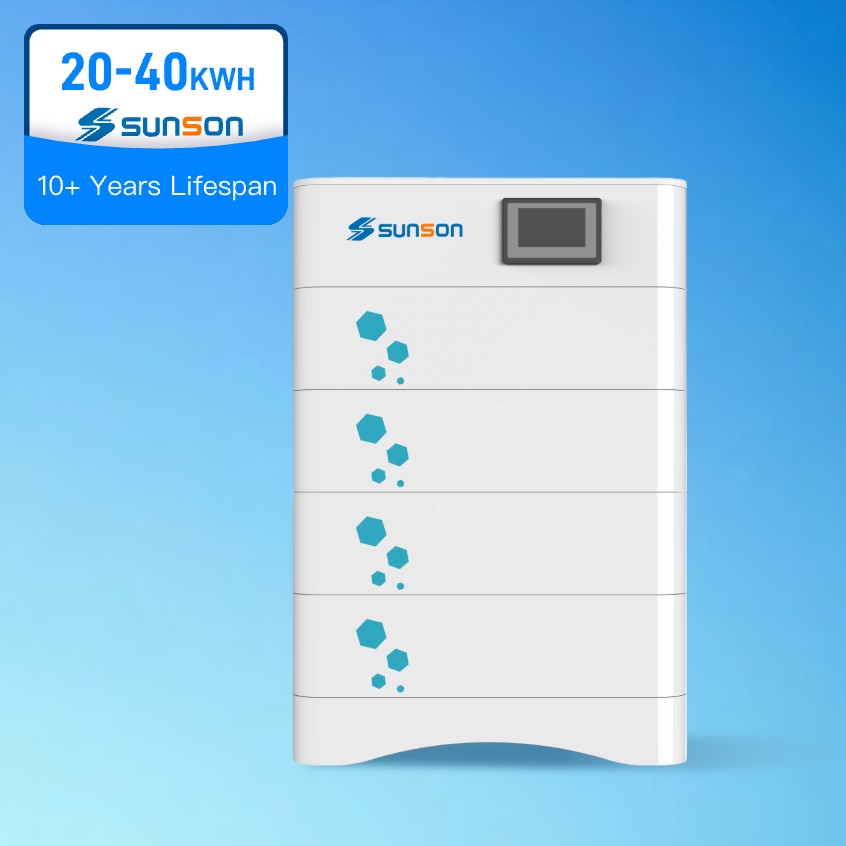 SUNSON 20kwh 30kwh 40kwh HV Stacked Lithium Battery