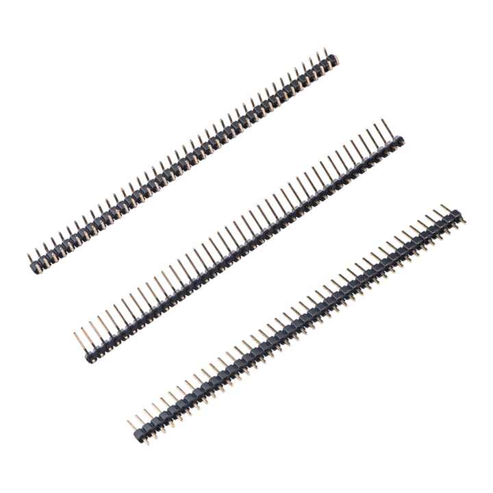 LECHUAN 40 Pin Header 2.54mm Pitch Single Row Gold Pin THT Straight ...