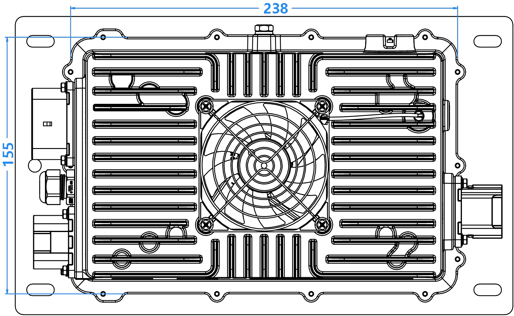 1.5KW OBC+ 0.6KW DC 2 IN 1 Assembly