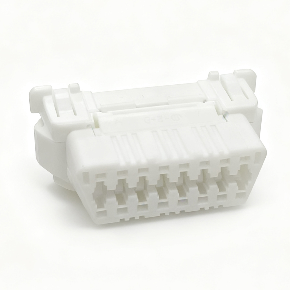 SOAR 16 Pin/way Female Connector Auto OBD2 Diagnostic Connector-White