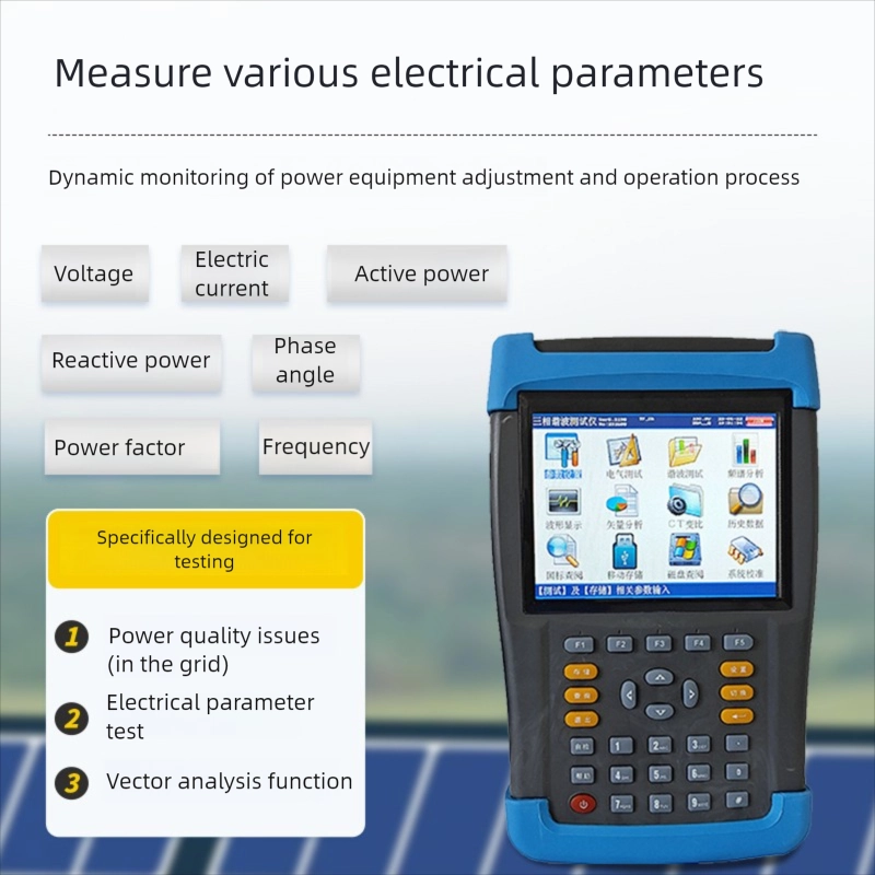 Power Quality Analyzer (Portable Harmonic Tester, Three-phase ...