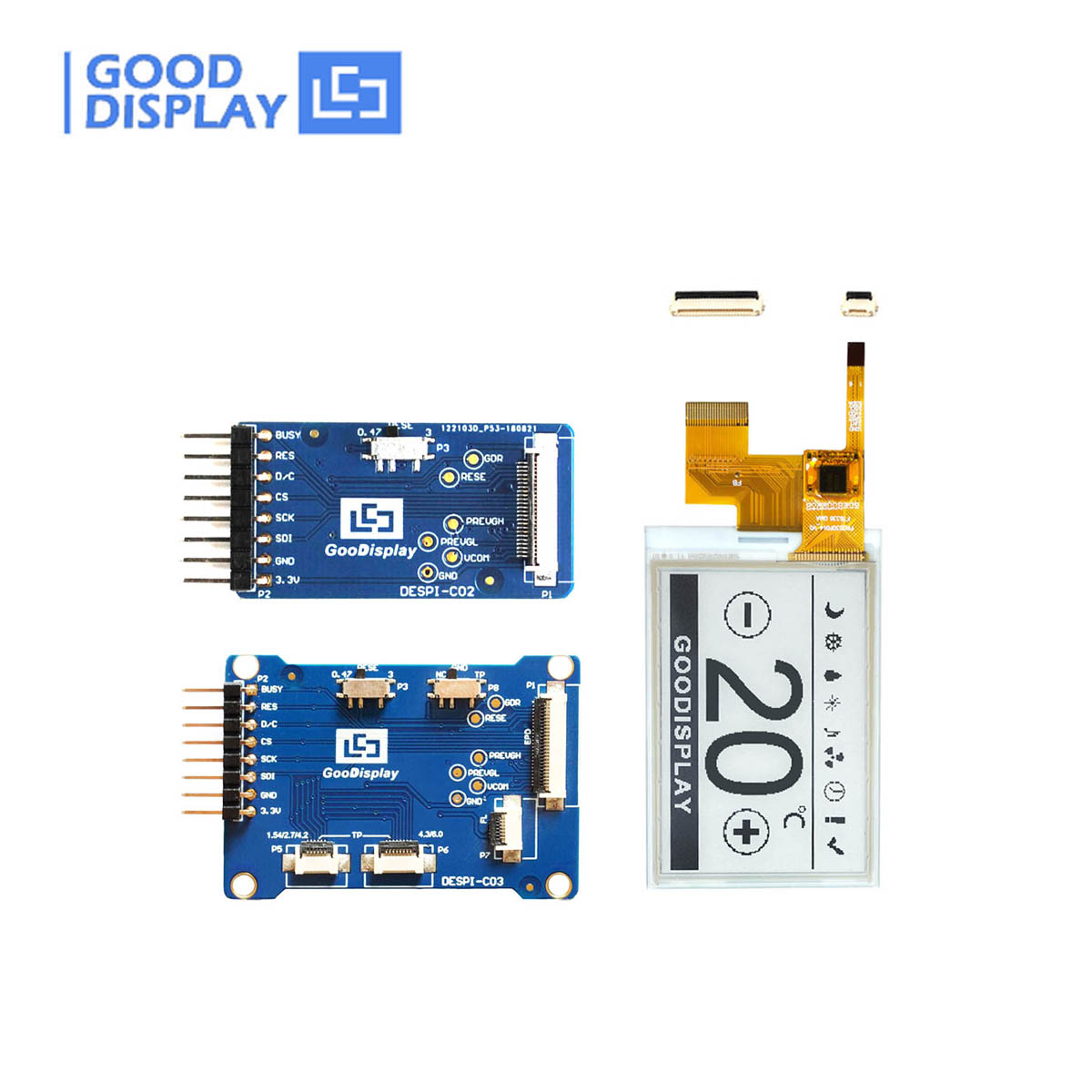 2.7 inch epaper eink display touch screen and EINK HAT, GDEY027T91-T01
